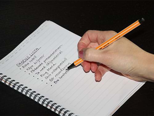 Hur ska man skriva sin att-göra lista