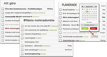 Att göra-lista med olika vyer i SaveYourDay